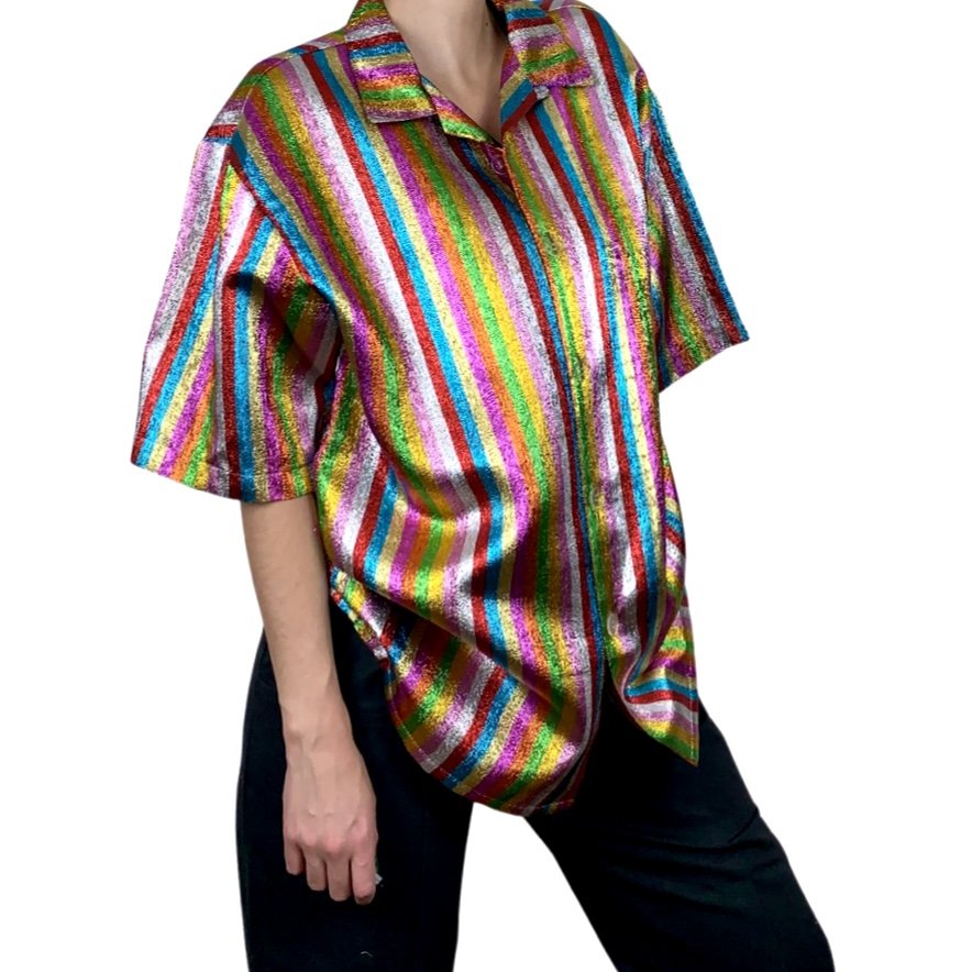 Button-Up in Rainbow Stripe