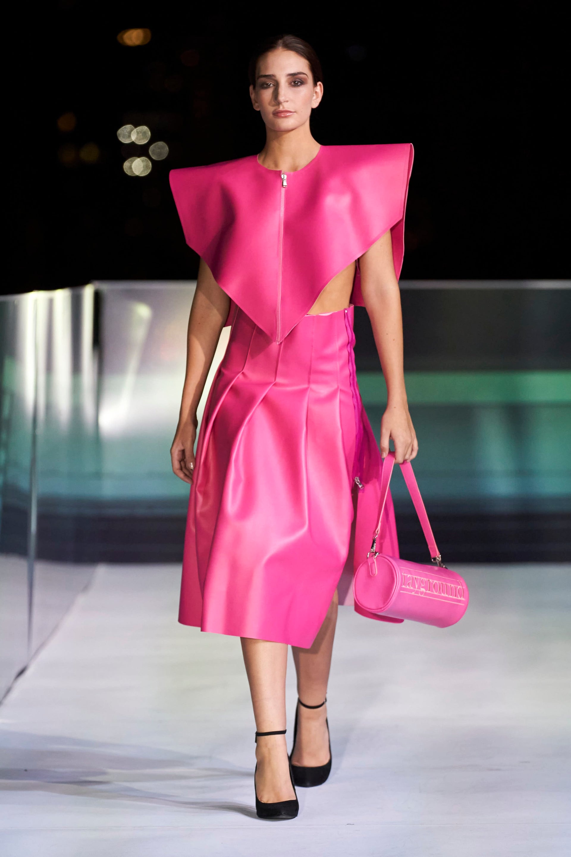 Uniform Pleated Skirt In Pink